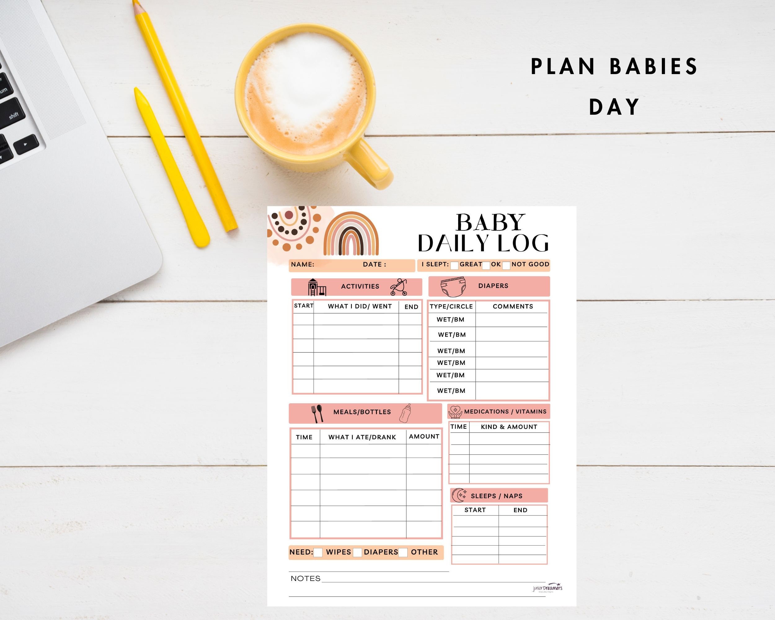 Baby Tracker, Baby Log, Newborn Tracker, Baby Log Tracker, Baby Daily ...