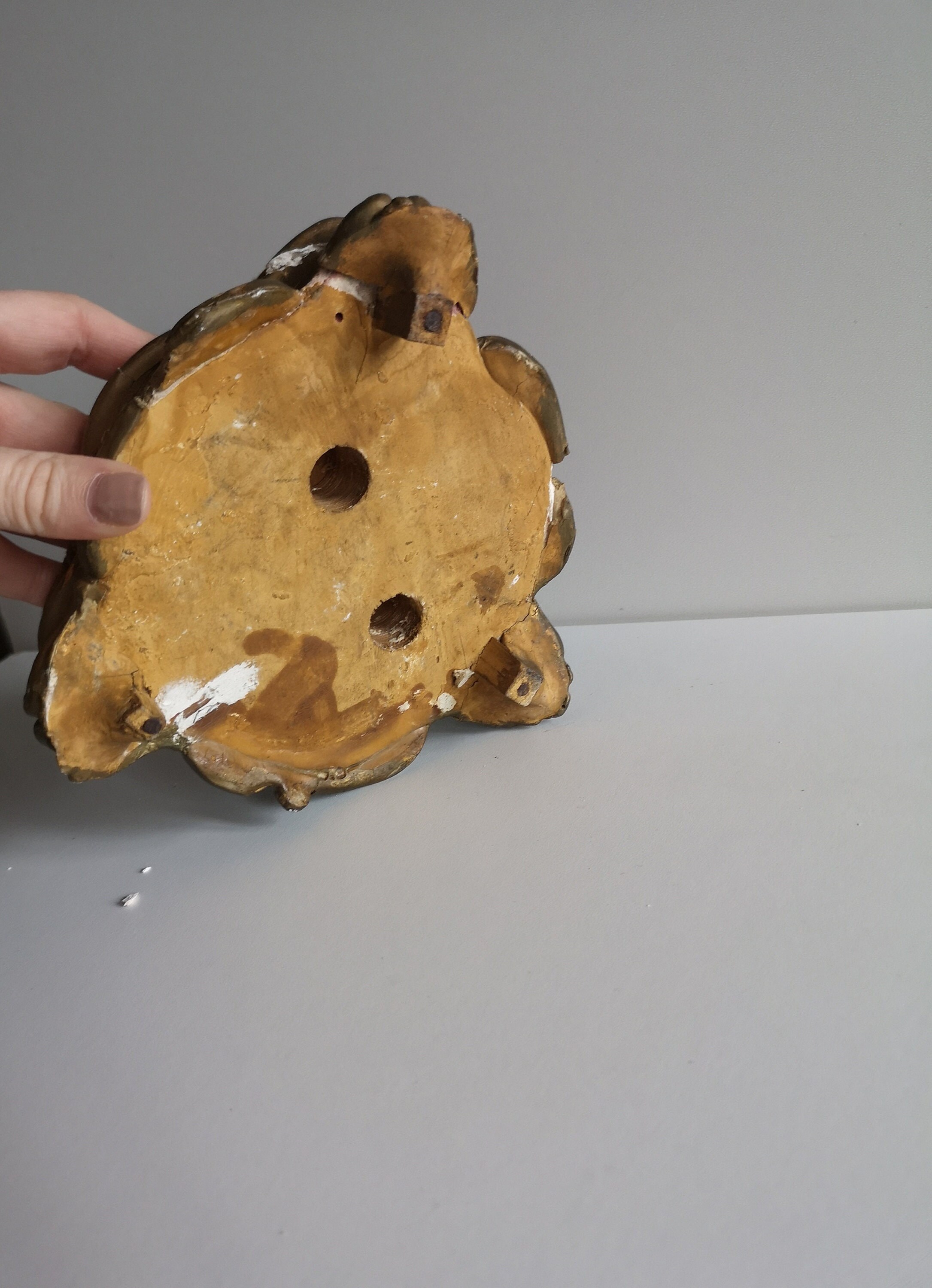 Antique Clock Display Stand Base Gold Painted Wood Display Stand - Etsy