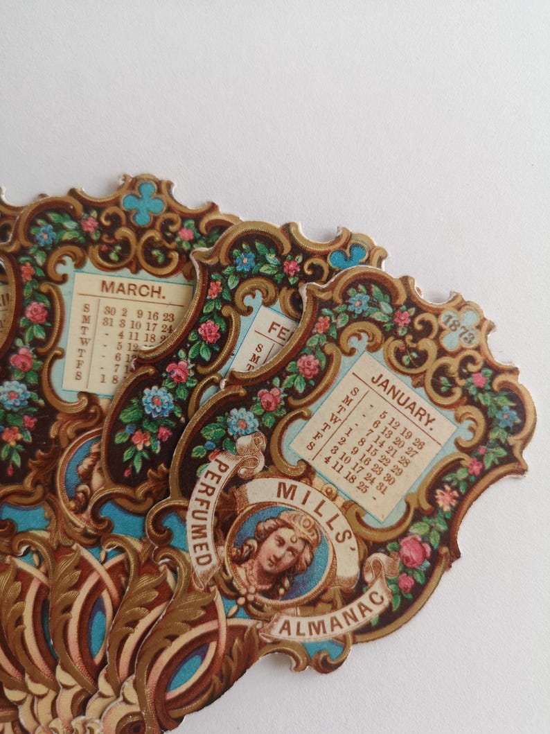 Antique Victorian Calendar From the Year 1873 - Etsy