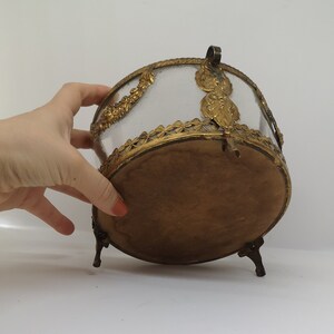 Antique Rare Round Jewelry Box - Etsy