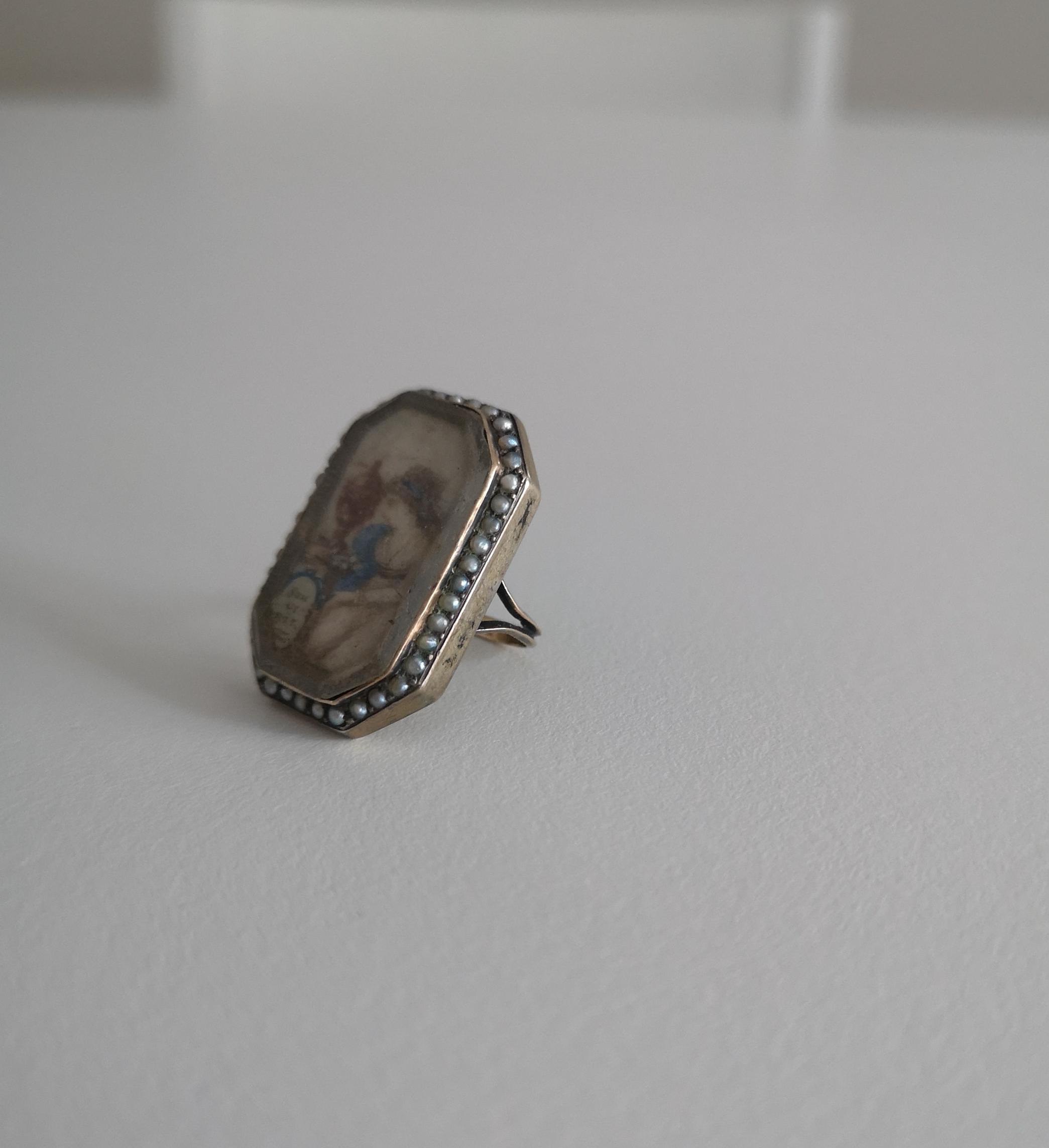 Antique Georgian Portrait Ring - Etsy