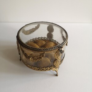 Antique Rare Round Jewelry Box - Etsy