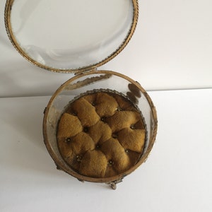 Antique Rare Round Jewelry Box - Etsy