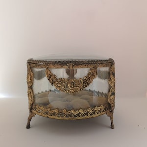 Antique Rare Round Jewelry Box - Etsy