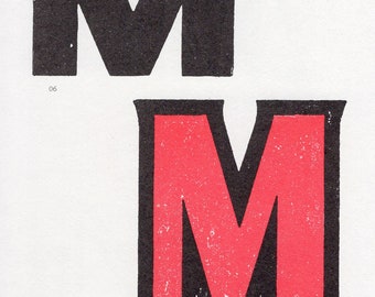 Letter K Type Specimen Offset Printing - Etsy