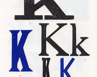 Letter J Type Specimen Offset Printing - Etsy