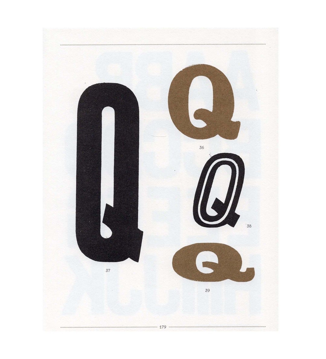 Letter Q Type Specimen Offset Printing - Etsy