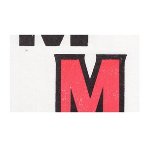 Letter M Type Specimen Offset Printing - Etsy