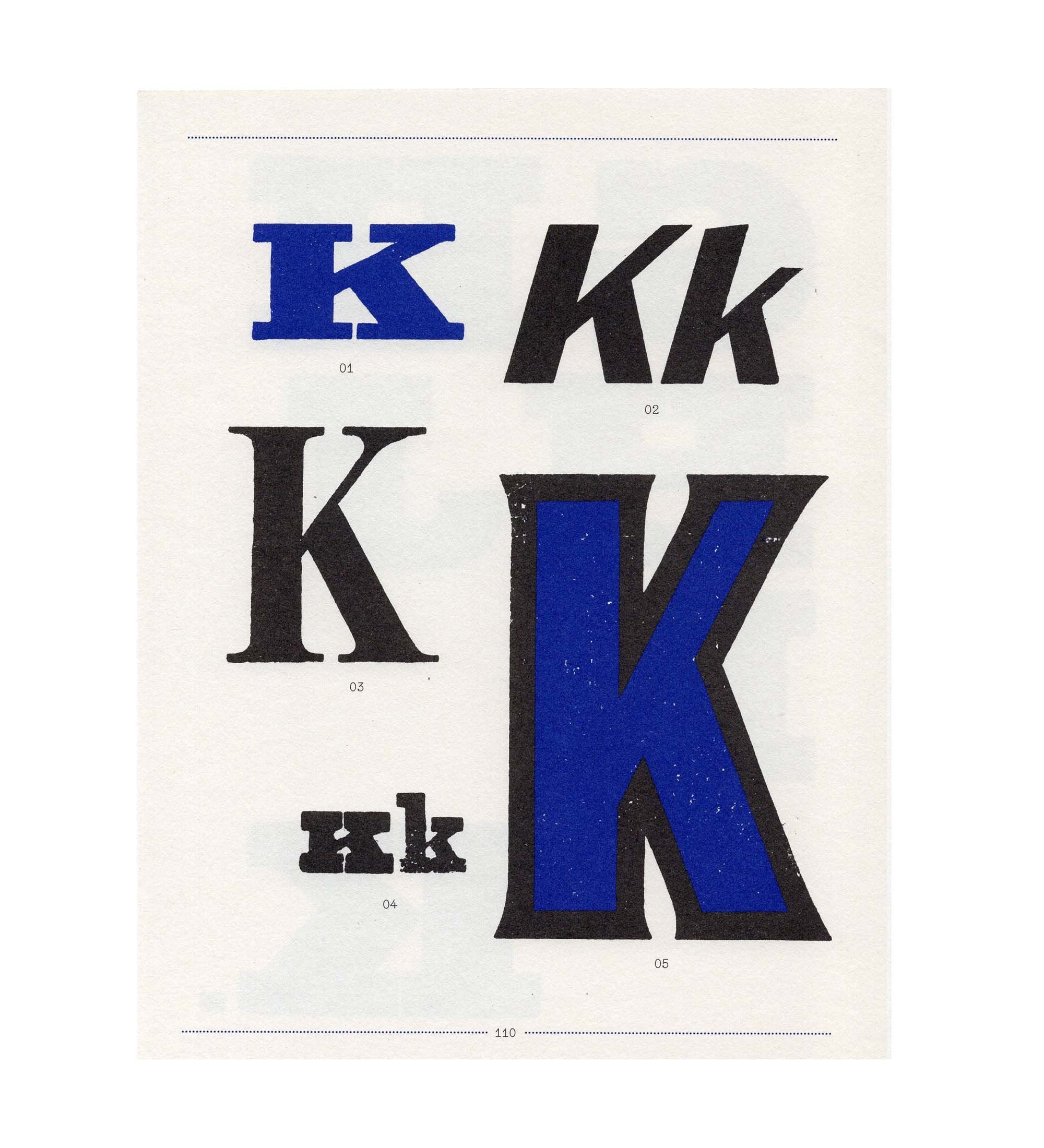 Letter K Type Specimen Offset Printing - Etsy