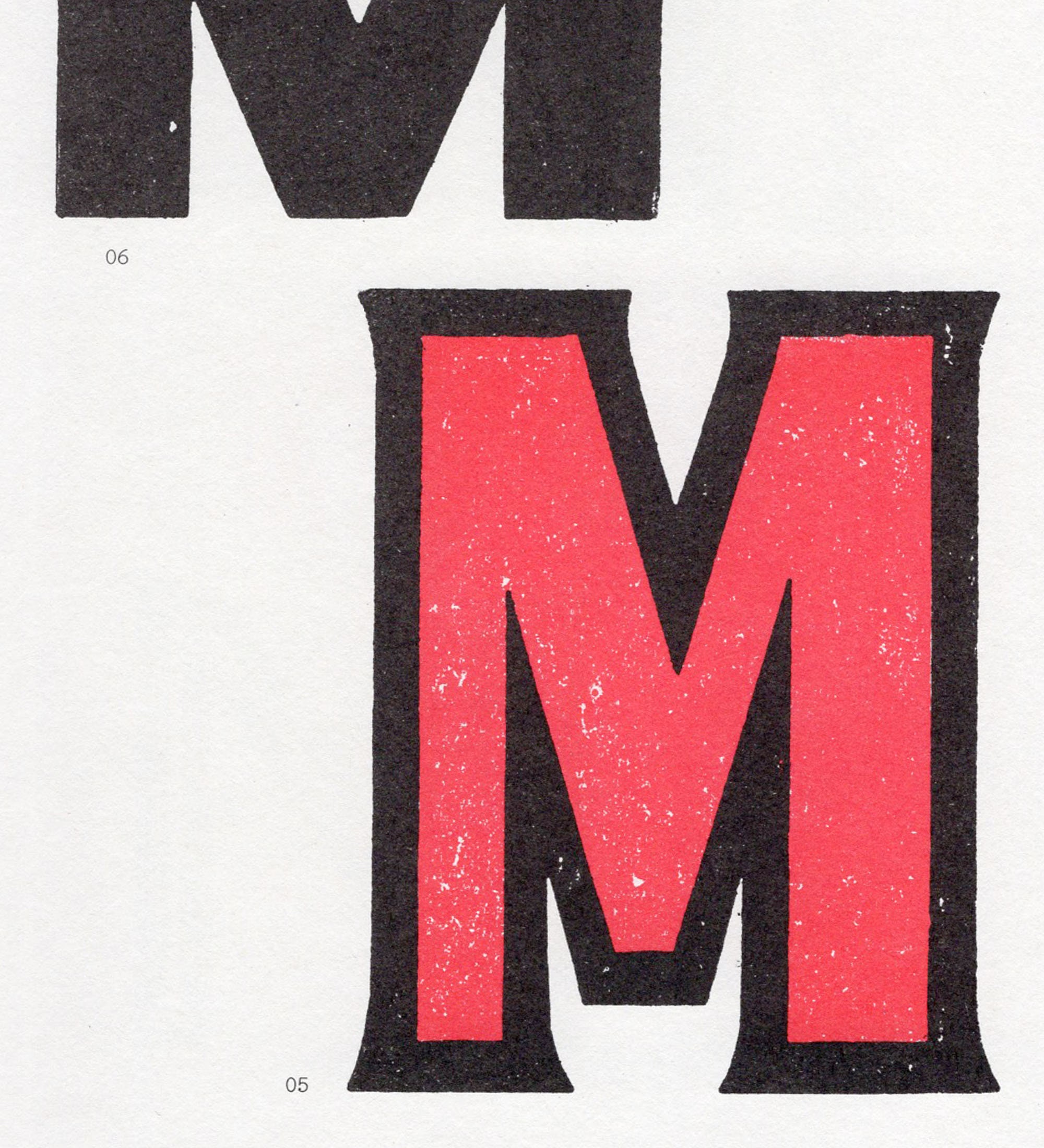 Letter M Type Specimen Offset Printing - Etsy