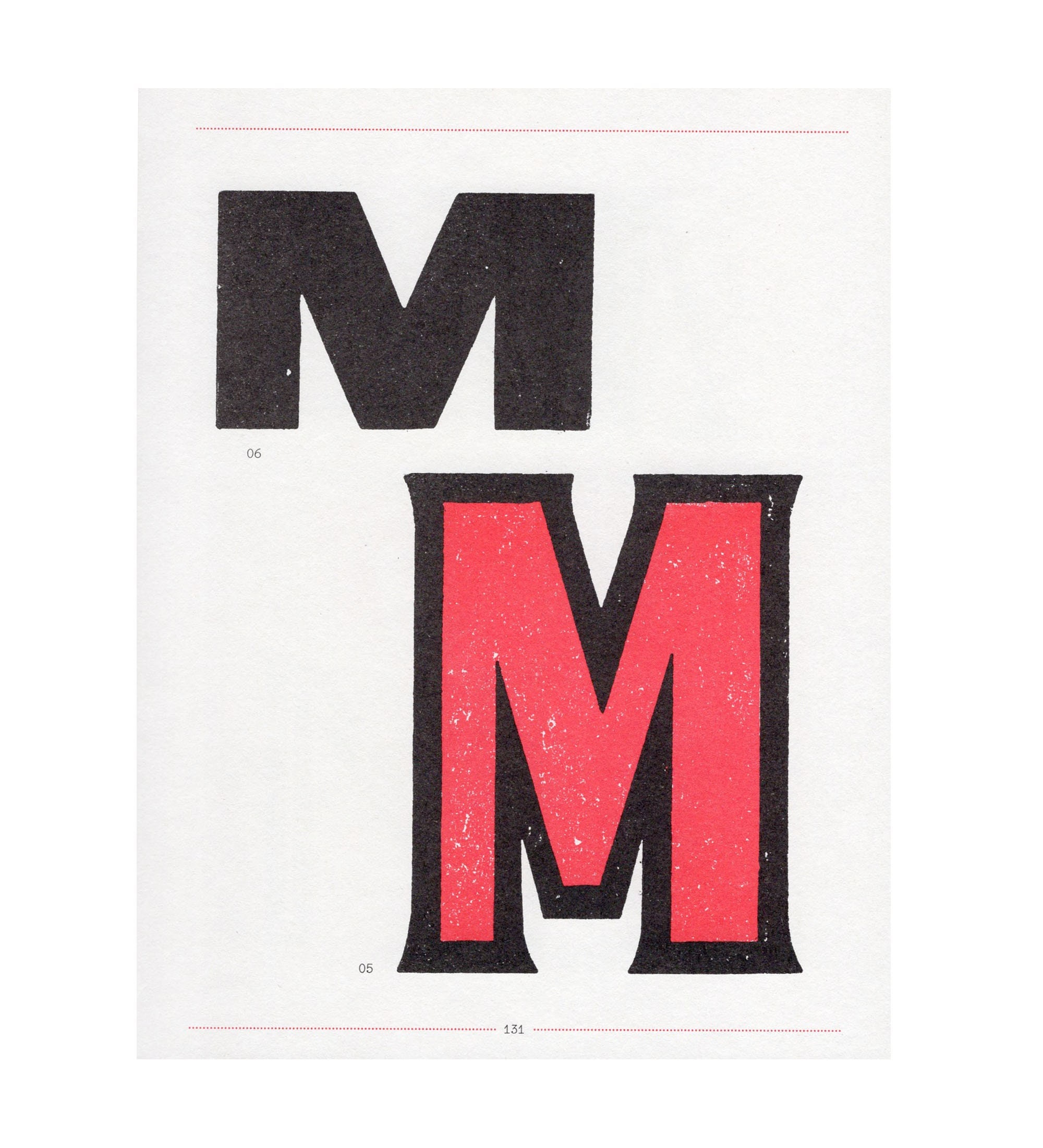 Letter M Type Specimen Offset Printing - Etsy