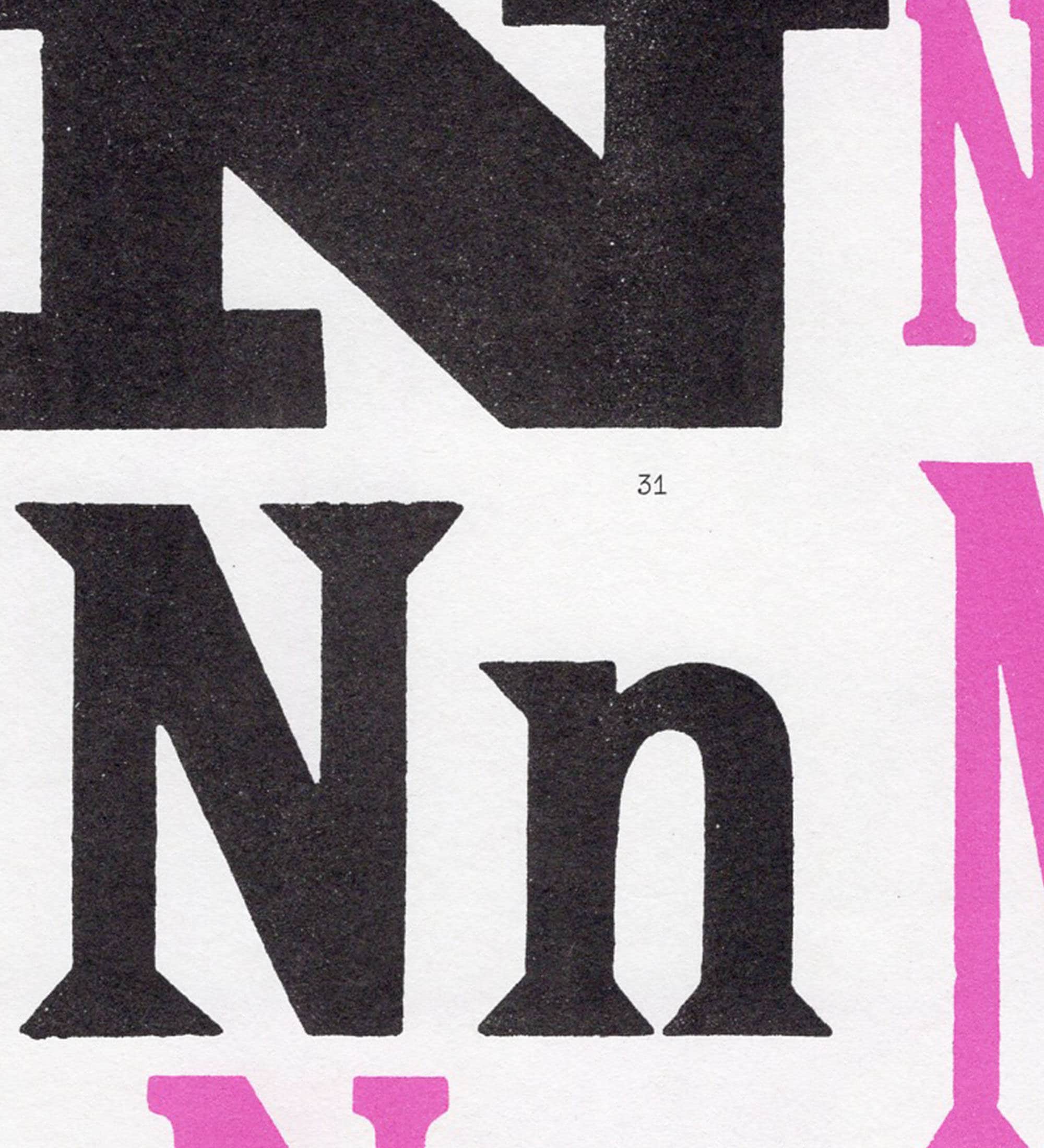 Letter N Type Specimen Offset Printing - Etsy