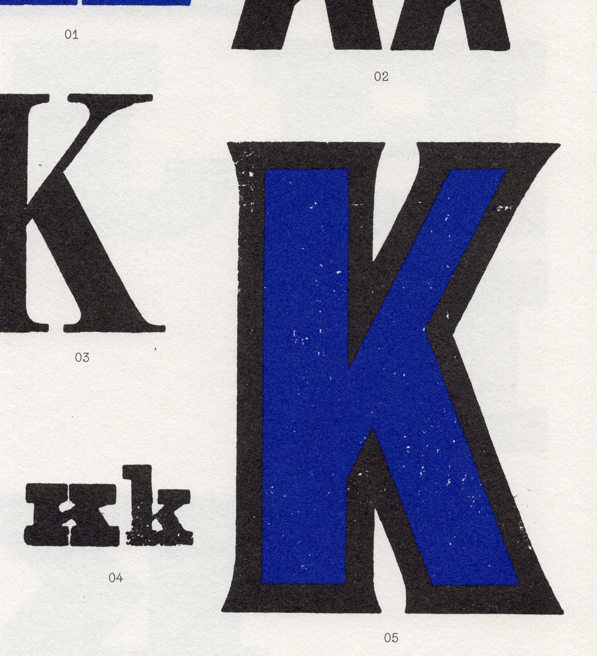 Letter K Type Specimen Offset Printing - Etsy