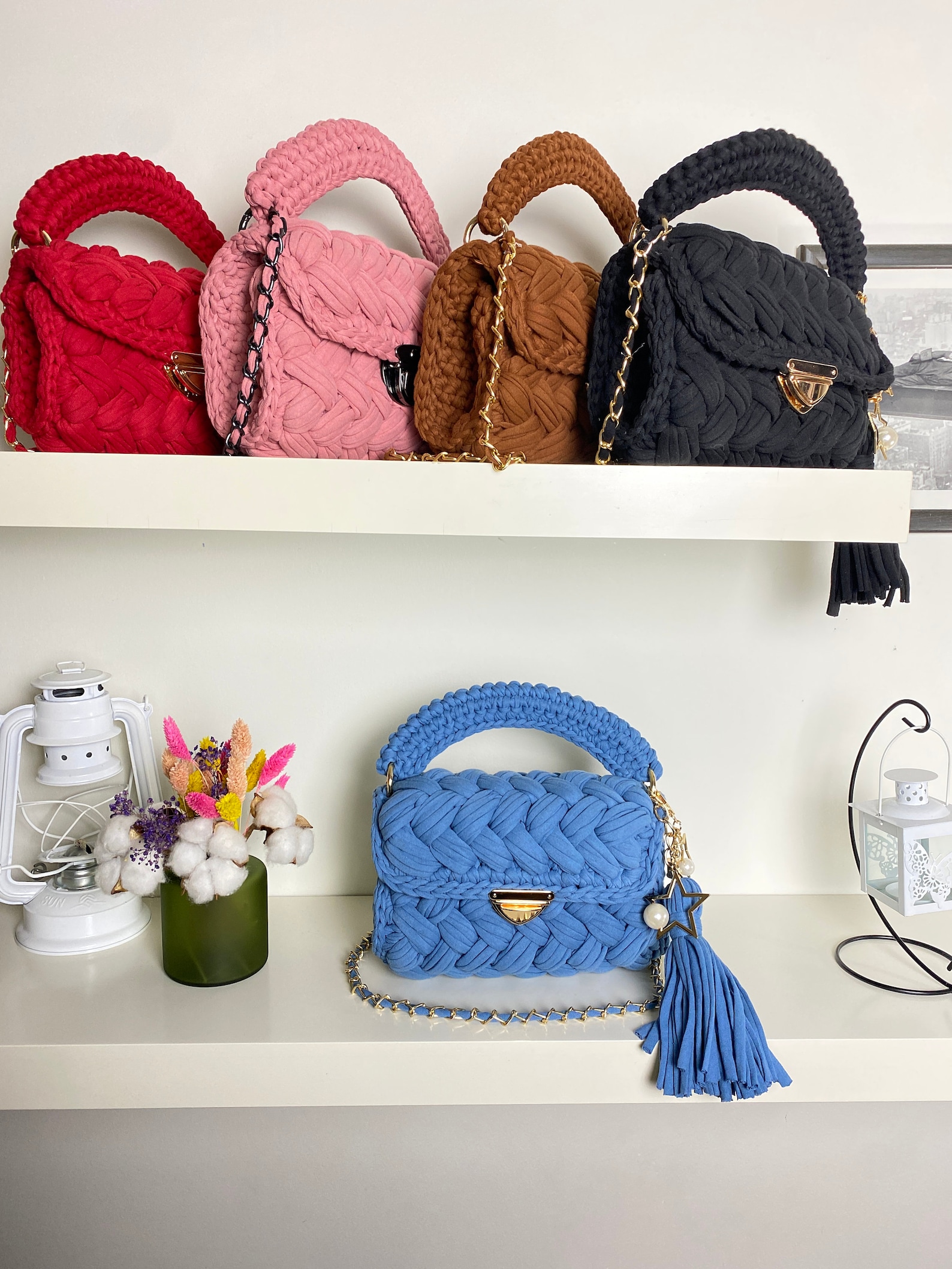 Capri Bag Luxury Bag Crochet Design Bag Woman Purse Hand | Etsy