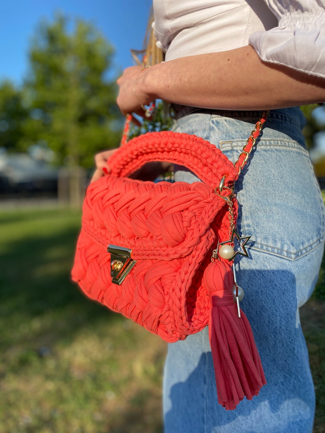 Capri Bag Luxury Bag Crochet Design Bag Woman Purse Hand - Etsy