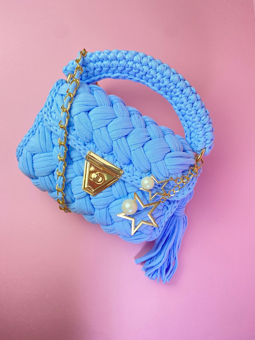 Capri Bag, Luxury Bag, Crochet Design Bag, Woman Purse, Hand Woven Bag ...