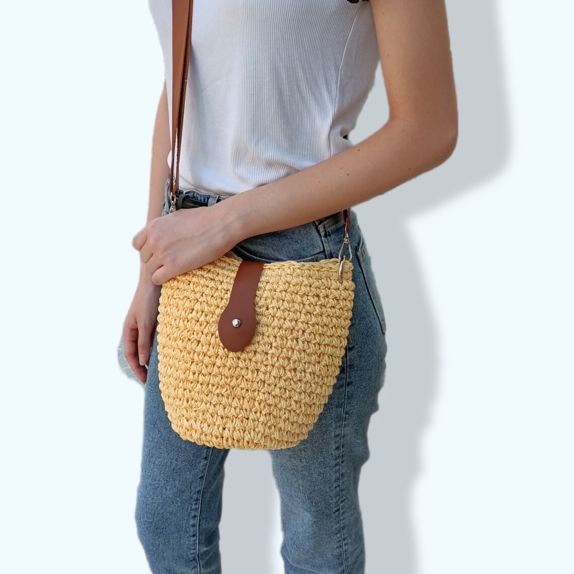 Raffia Bag Summer Beach Bag Eco-friendly Bag Crossbody - Etsy