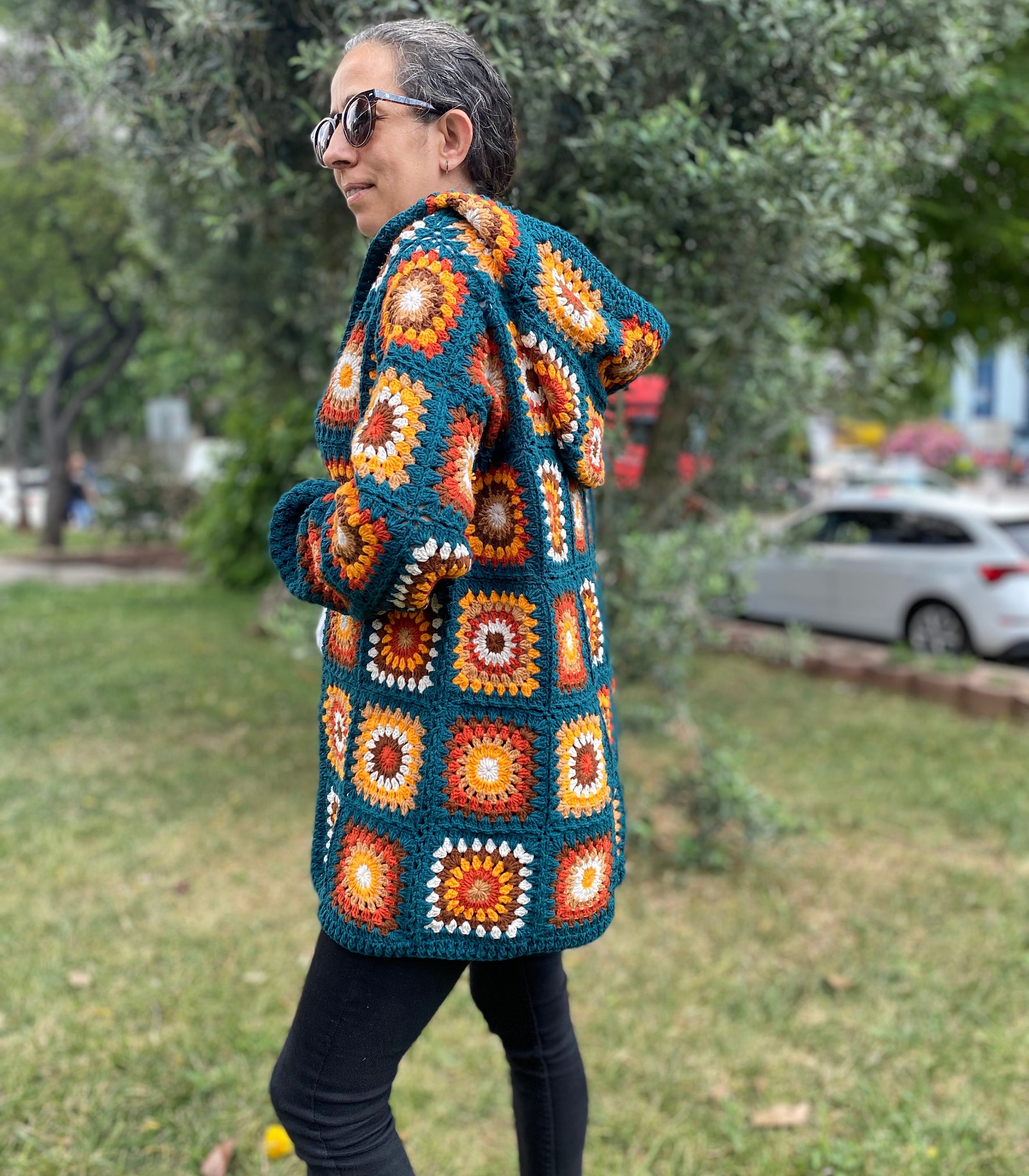 Gift Crochet Granny Square Cardigan, Gift for Birthday, Gift Crochet ...