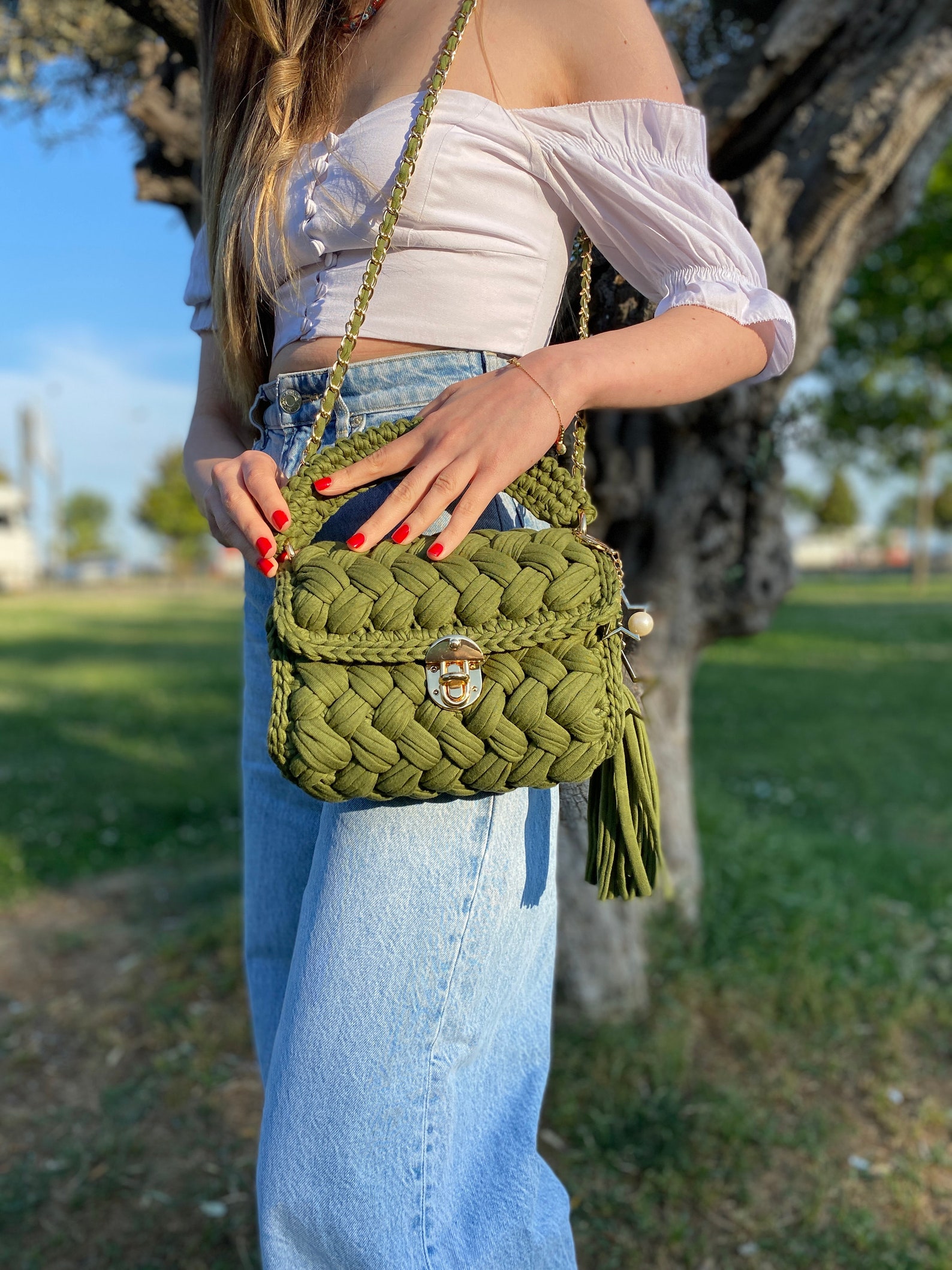 Capri Bag Luxury Bag Crochet Design Bag Woman Purse Hand - Etsy