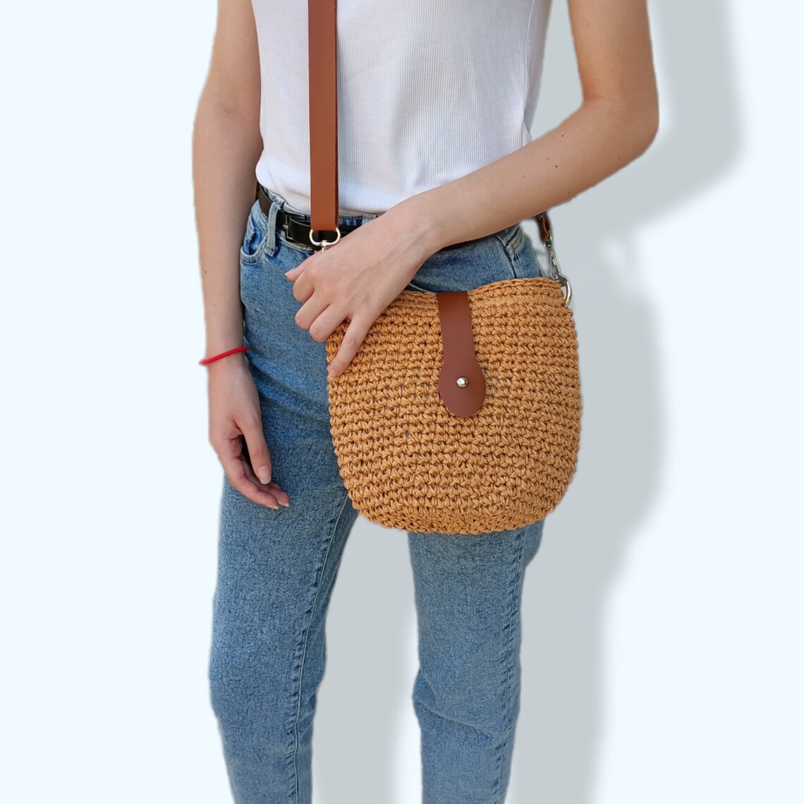 Raffia Bag Summer Beach Bag Eco-friendly Bag Crossbody - Etsy