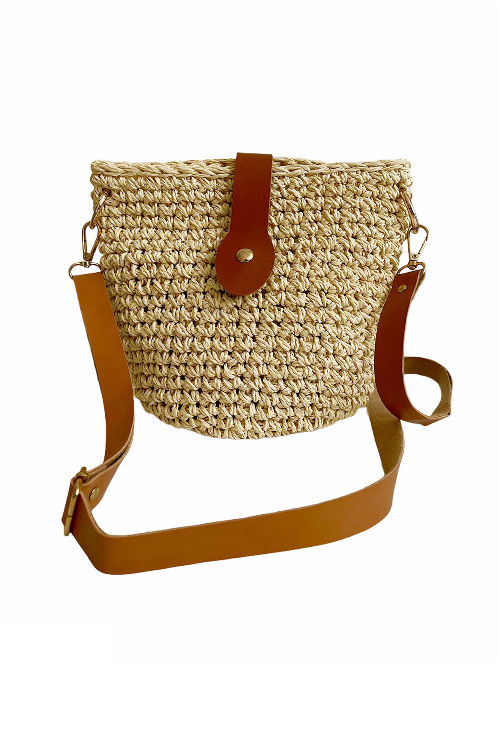 Raffia Bag, Summer Beach Bag, Eco-friendly Bag, Crossbody Bags, Straw ...