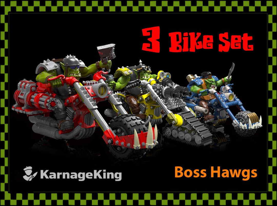 Boss Hawg Biker Set of 3 Pop Use for Space Orks Alternative Sci-fi ...
