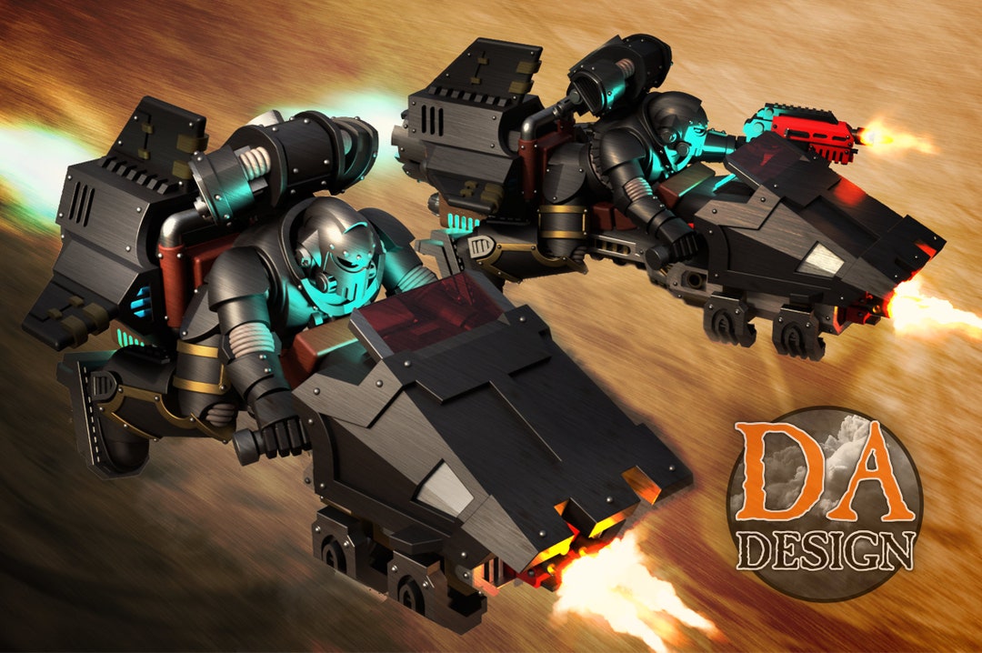 28mm Sci-fi Antigrav Jetbikes Alternative Dark Age Designs: Use for ...