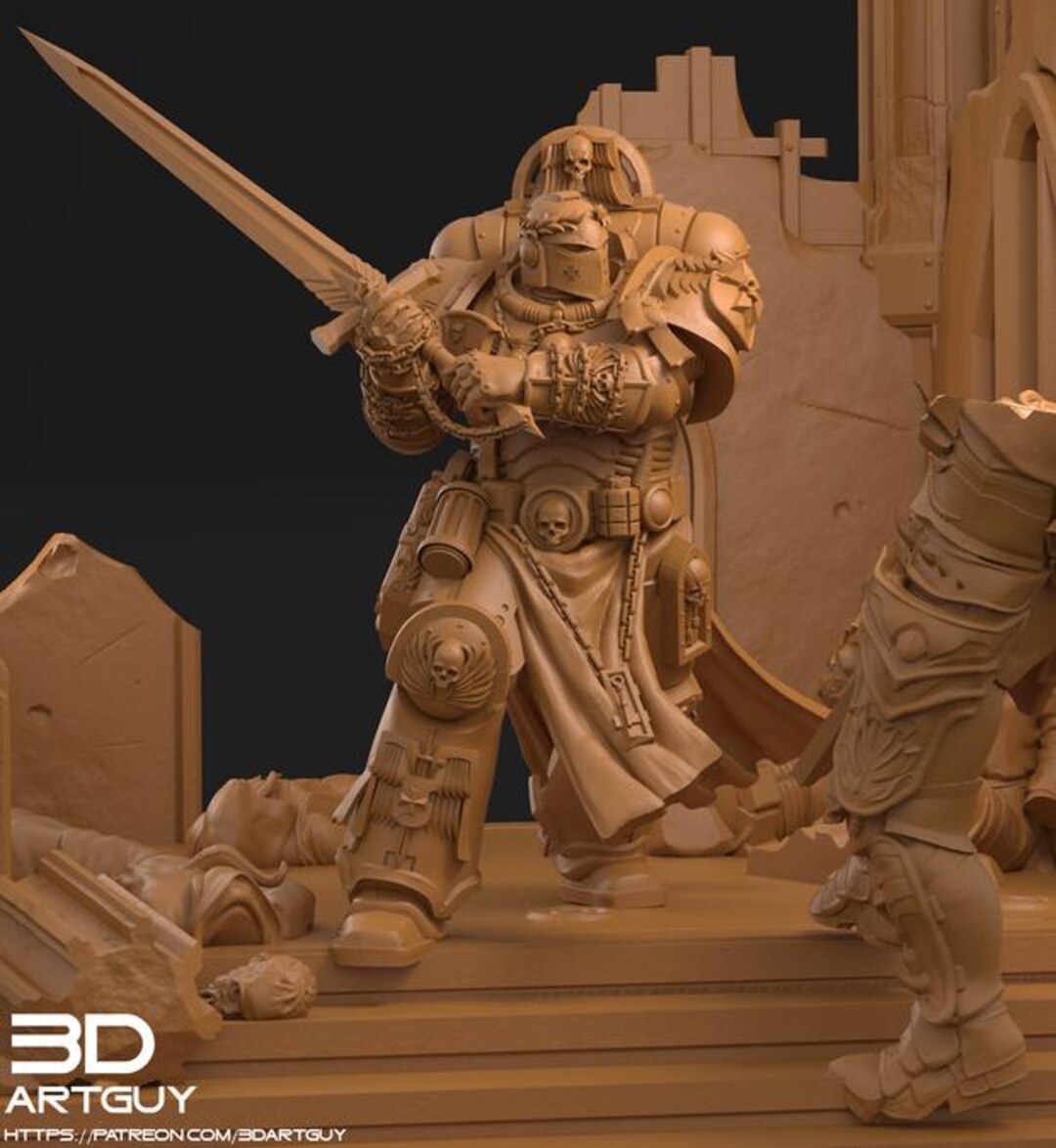 Eternal Crusader Miniature 3dartguy: Use for Space Templars Warriors ...