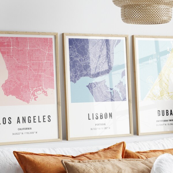 Painting of the Map - Etsy