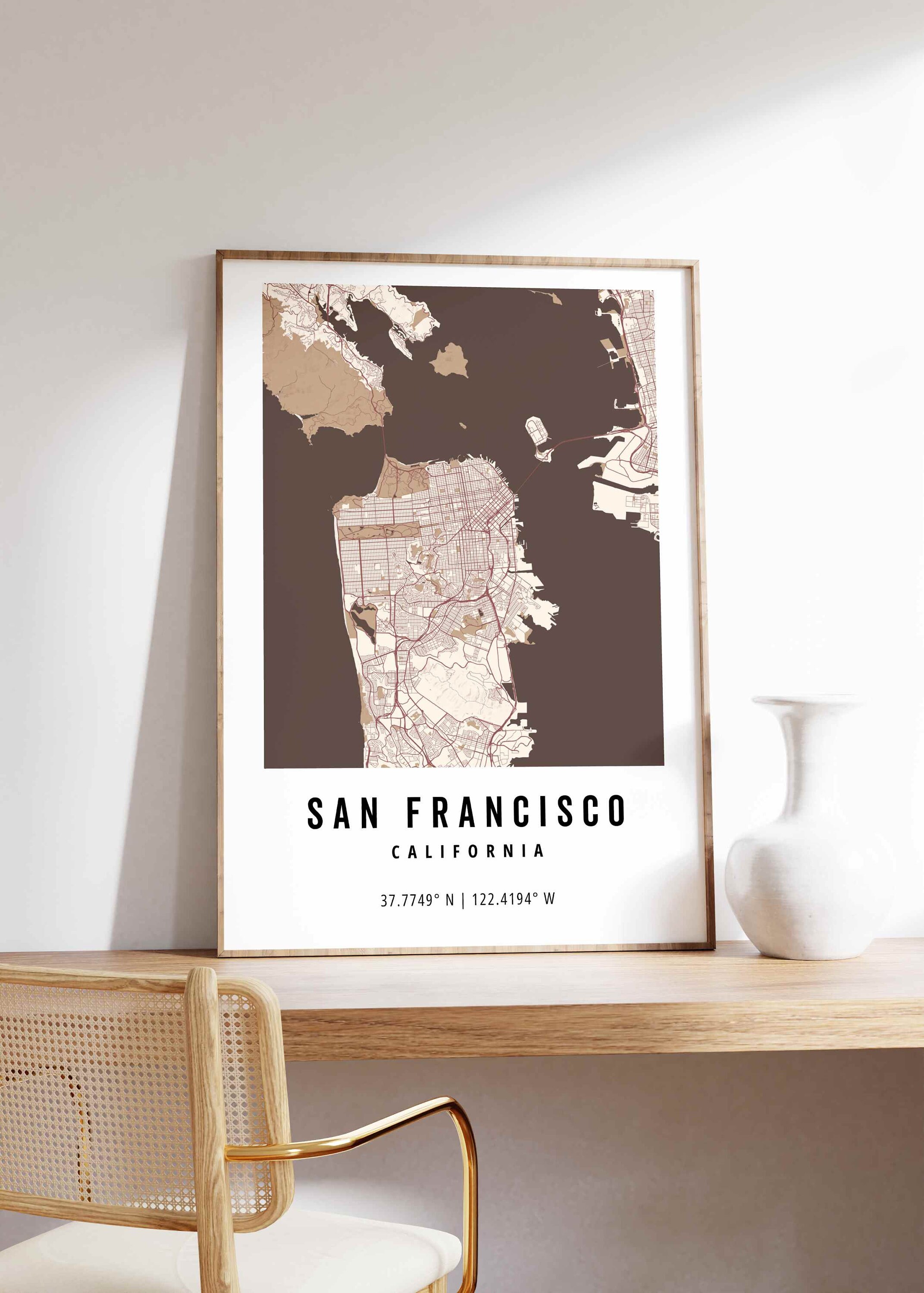 San Francisco Map Poster, California Map Poster, San Francisco Map, San ...