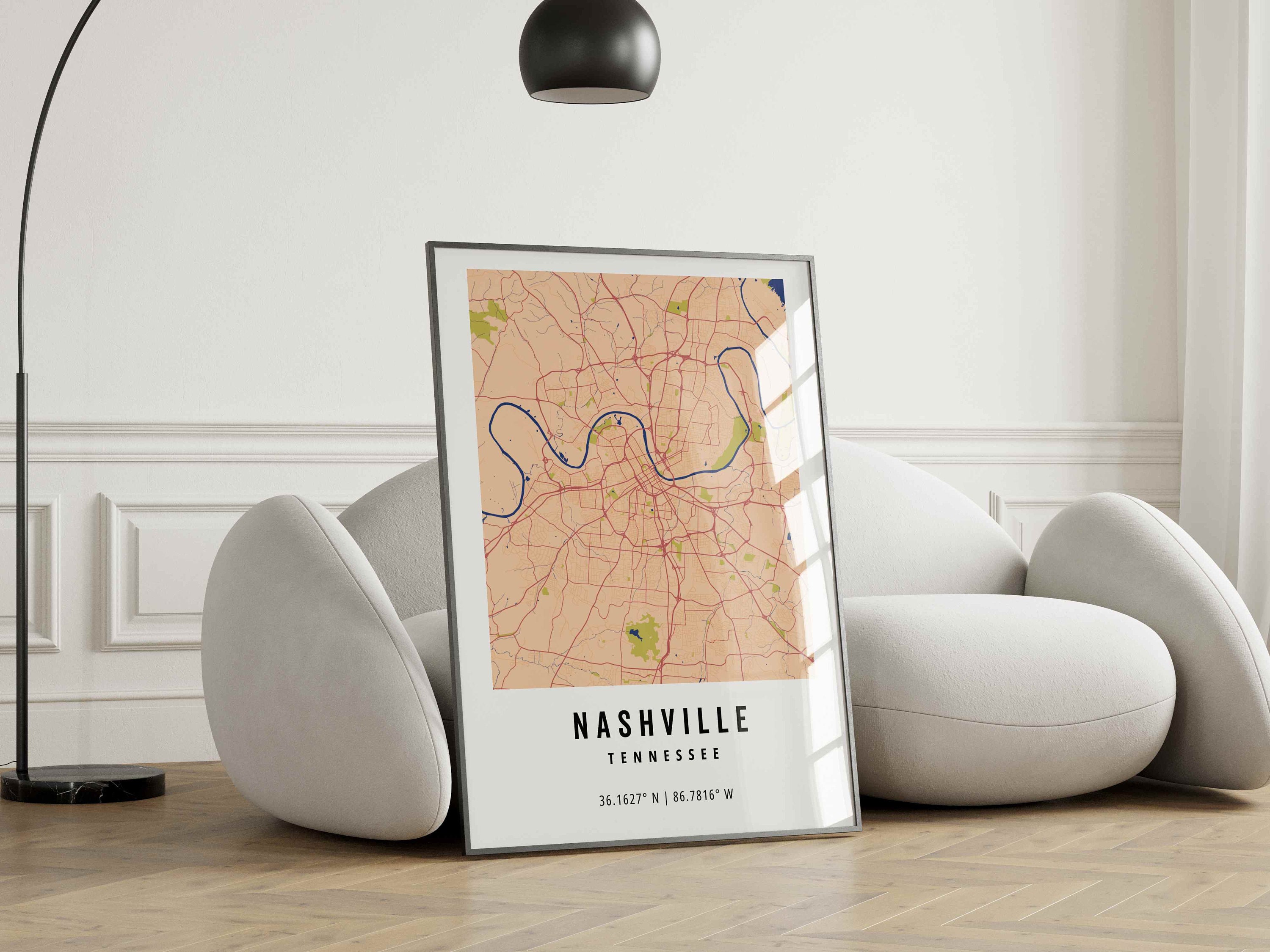 Nashville Map Poster, Tennessee Map Poster, Nashville Map, Nashville ...