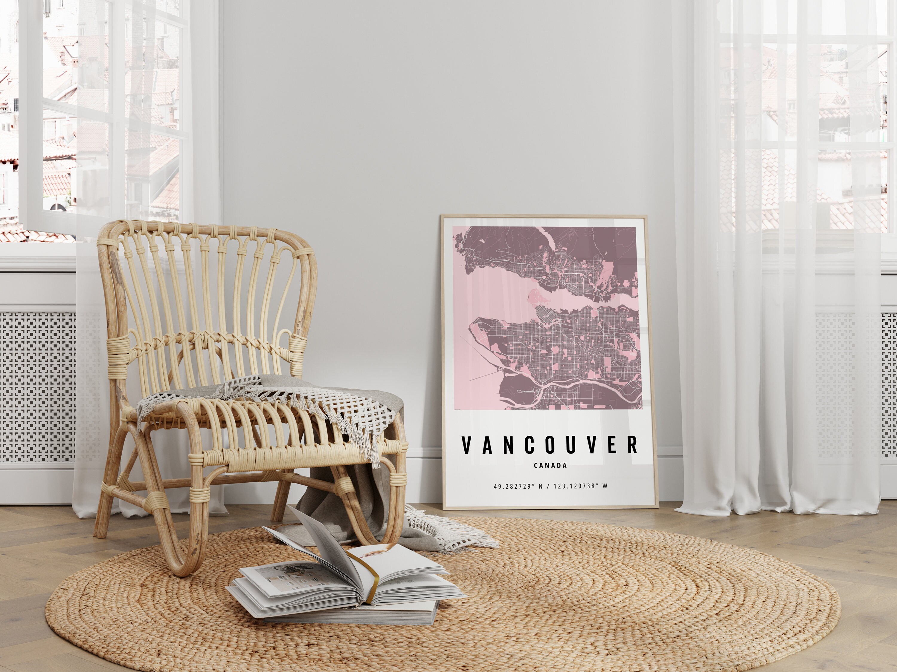 Set of 3 Decor, Custom City Map, Custom Locations, Minimalist Map ...