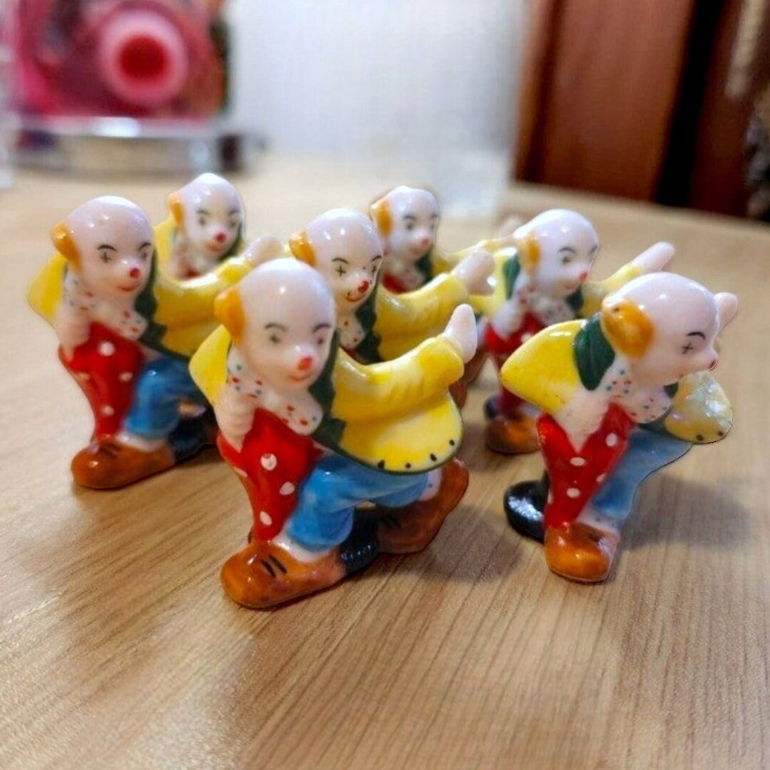 Miniature Vintage Clown Figurines - Etsy