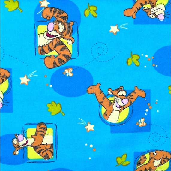 Flannel Fabric Disney Tigger Star Blue FLANNEL SP-3039187 - Etsy