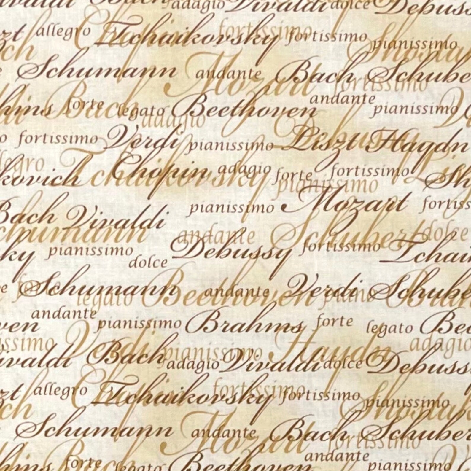 Concerto Musical fabric script writing Cotton Quilting - Etsy.de