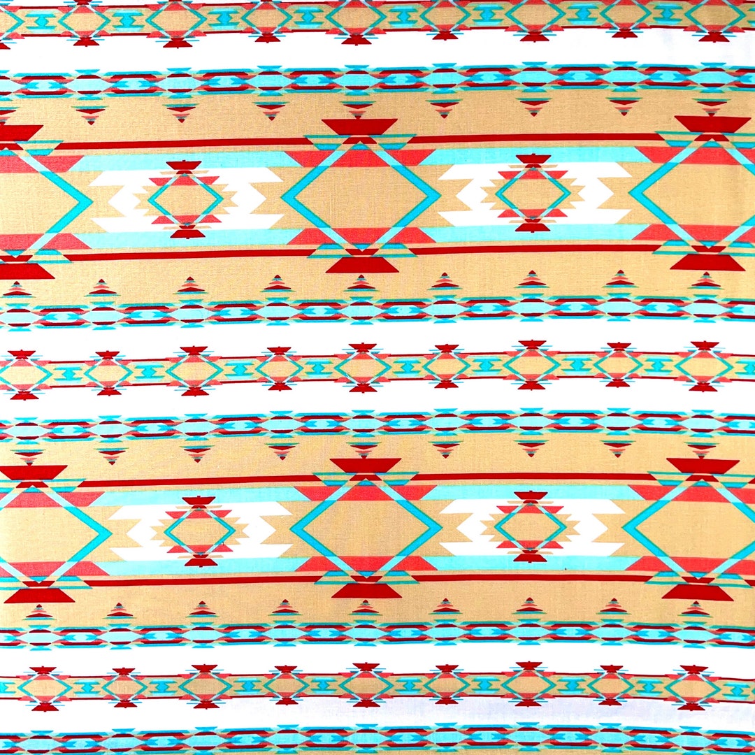 Kohana, American Heritage, Aztec Stripe Fabric, Cotton Quilting ...