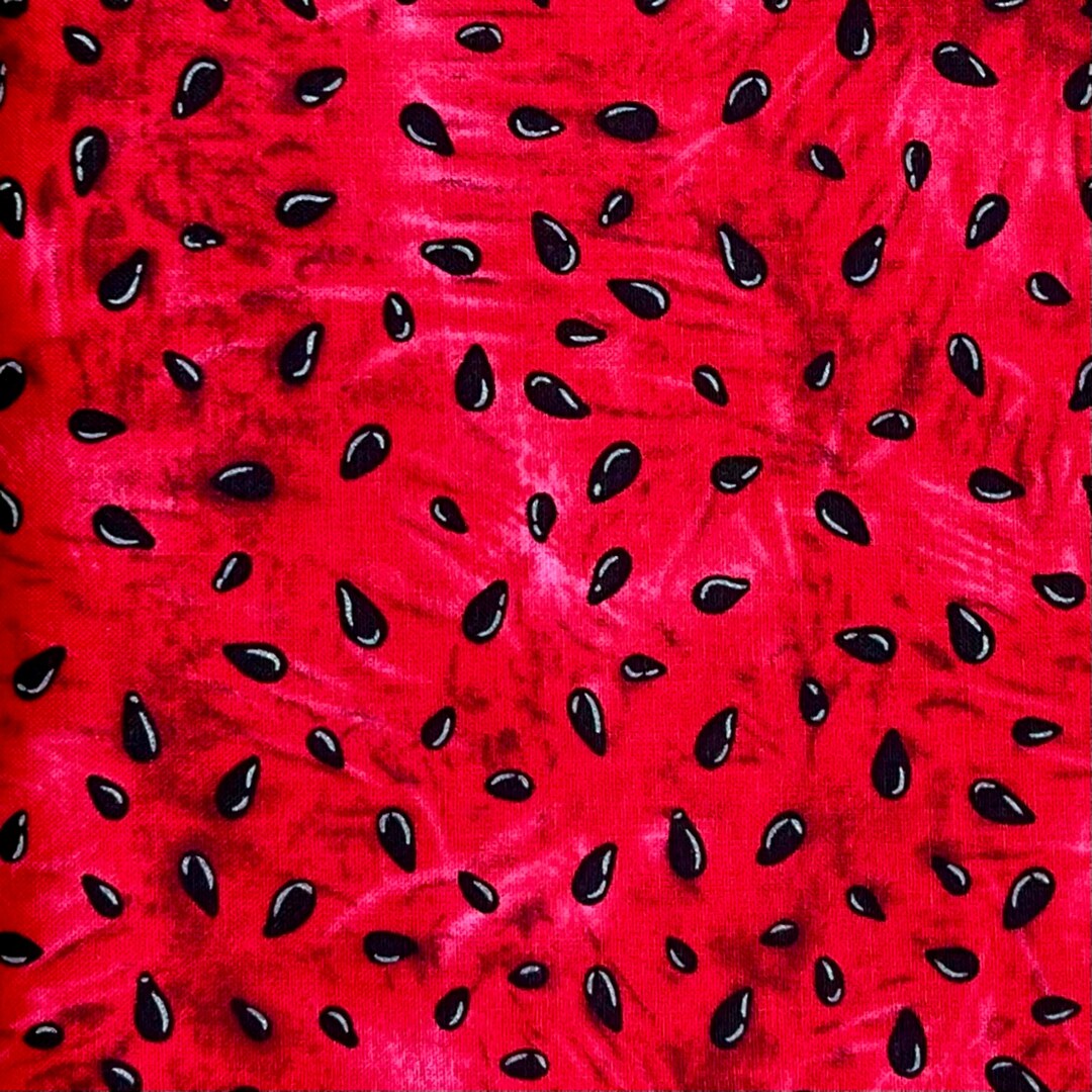 Watermelon Red Fruit Seed Fabric Timeless Treasures Fabric C1173 - Etsy