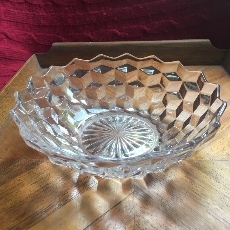 Clear Glass Console Bowl - Etsy UK