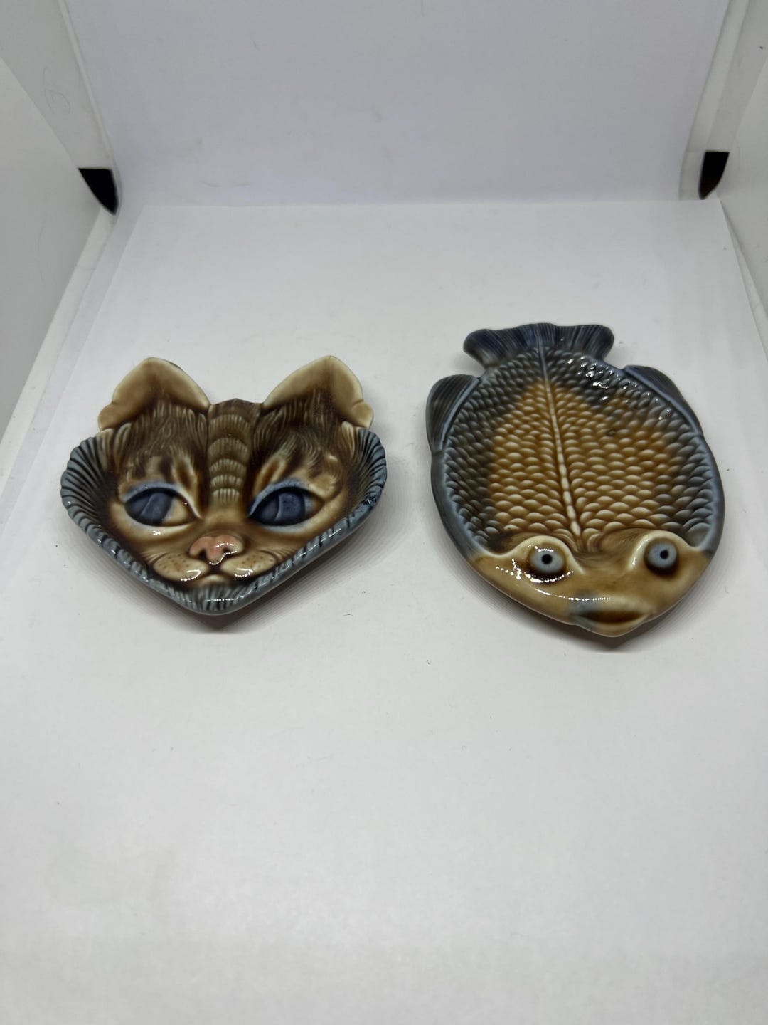 Vintage WADE Cat and Fish Trinket Dishes. Sold Separately Quirky ...