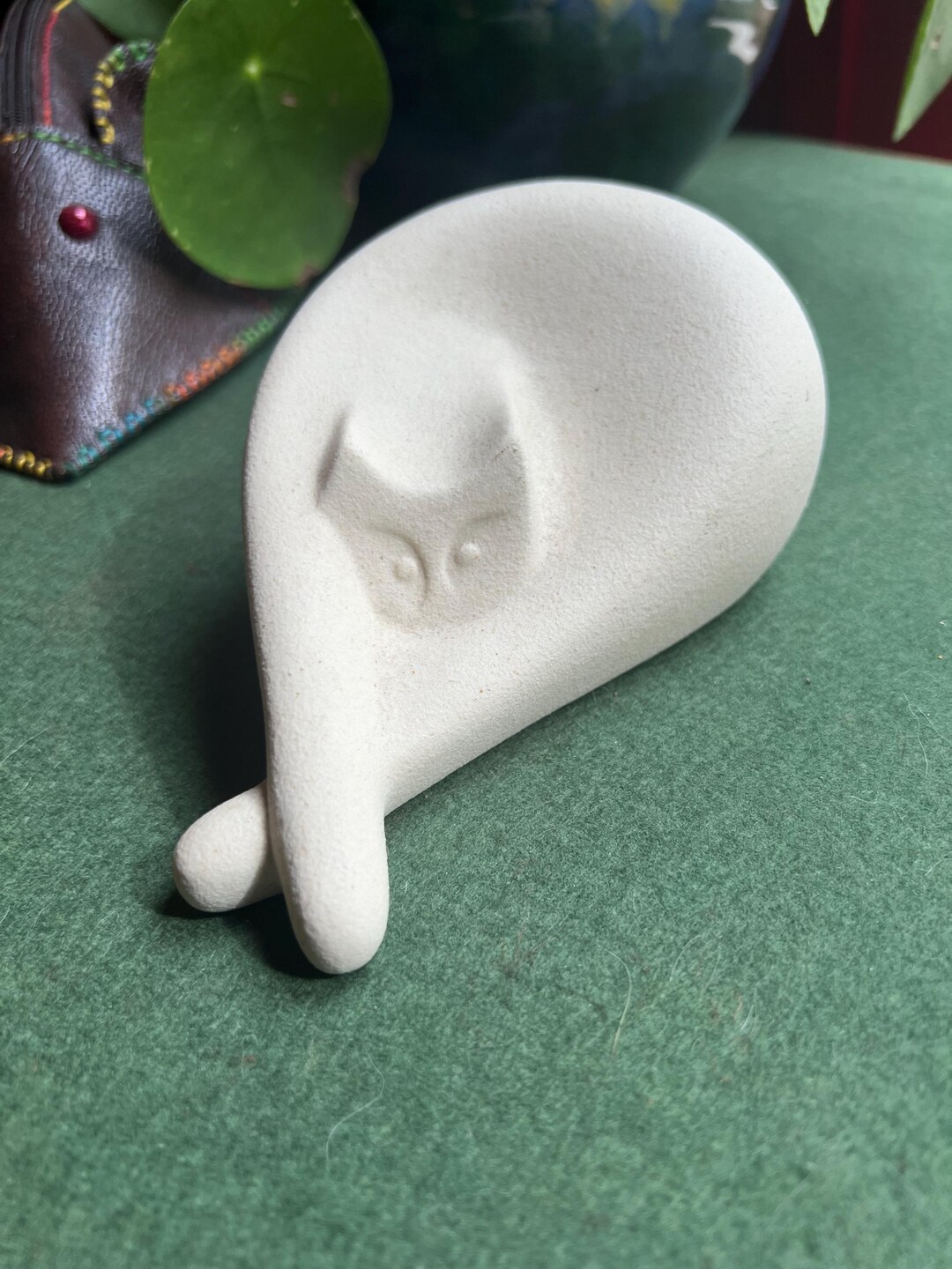 Stone Ware Relaxing Cat Figurine Lineasette Made in Italy Hand Made ...