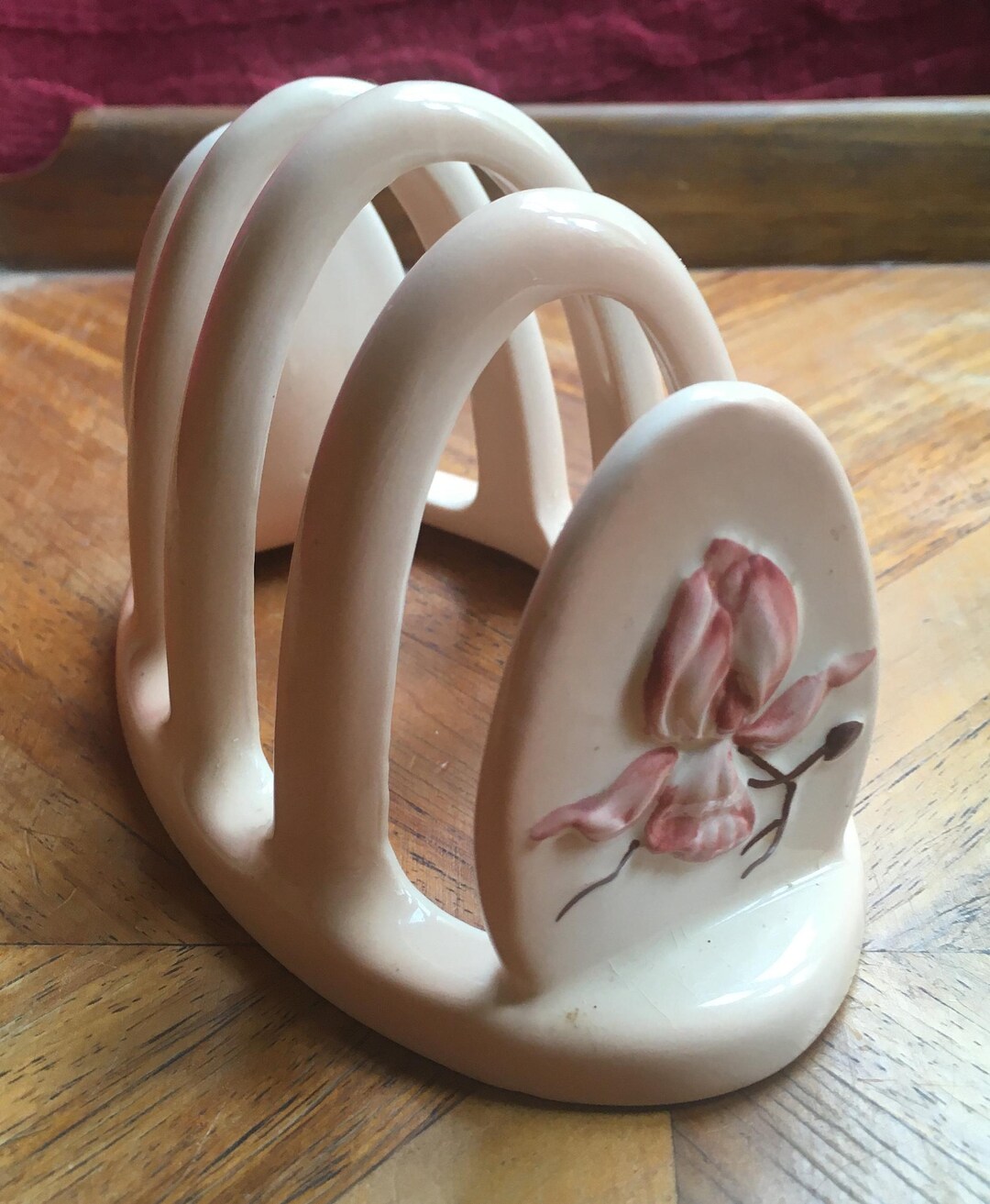 Quirky Toast Rack. Beautiful Carlton Ware Pink Ceramic Toast Rack. Pink ...