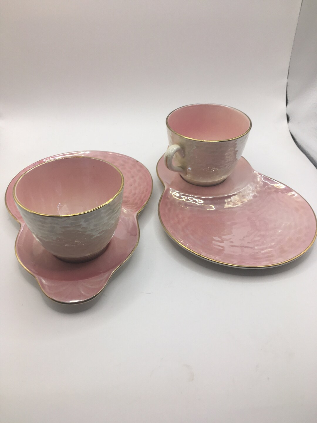 Pink Lustre Maling Ware Teacup and Sandwich Plate. 2 Available. Vintage ...