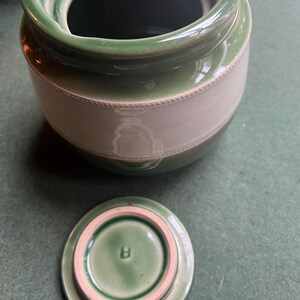 Vintage Antique Tobacco Jar Storage Pot Humidor. Stamped Aonian Pottery ...