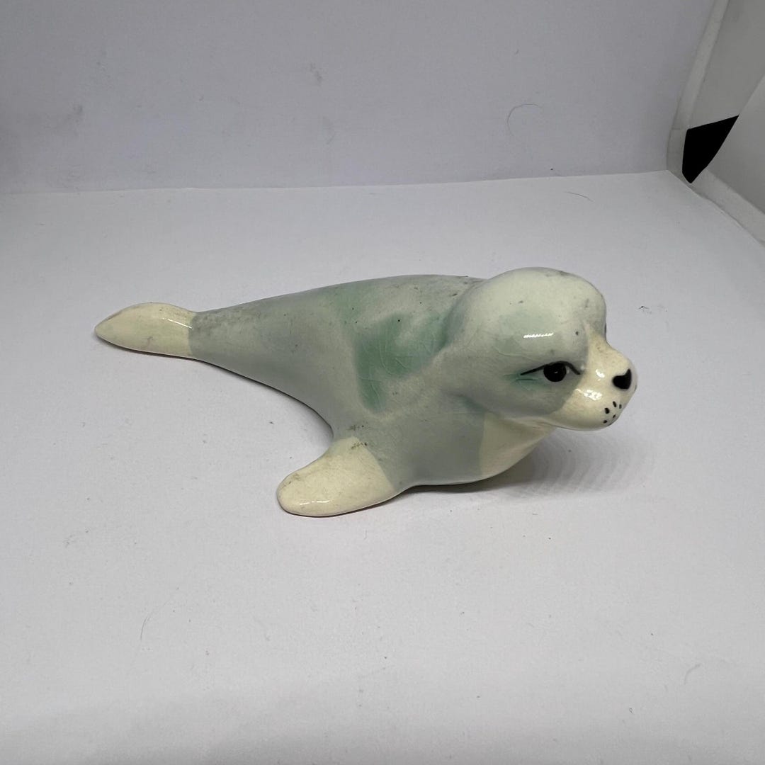 Ceramic Seal Pup Stamped Szeiler Made in England Quirky Baby Seal ...