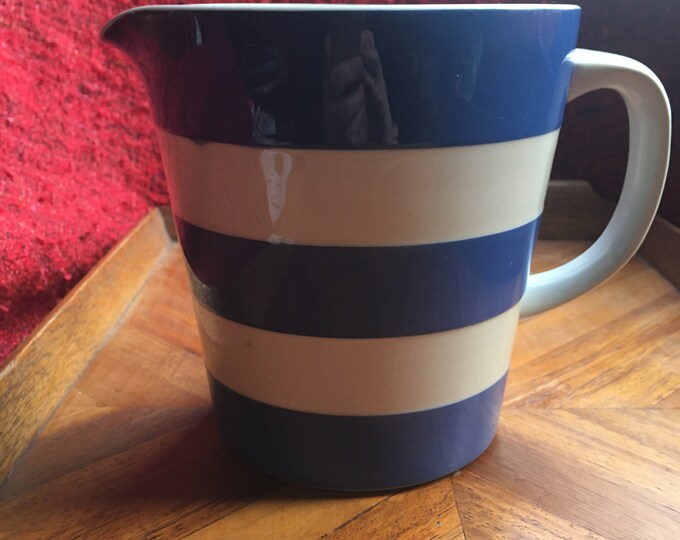 Quart Measuring Jug. Vintage TG Green Genuine Cornishware . Blue and White Stripe - Etsy