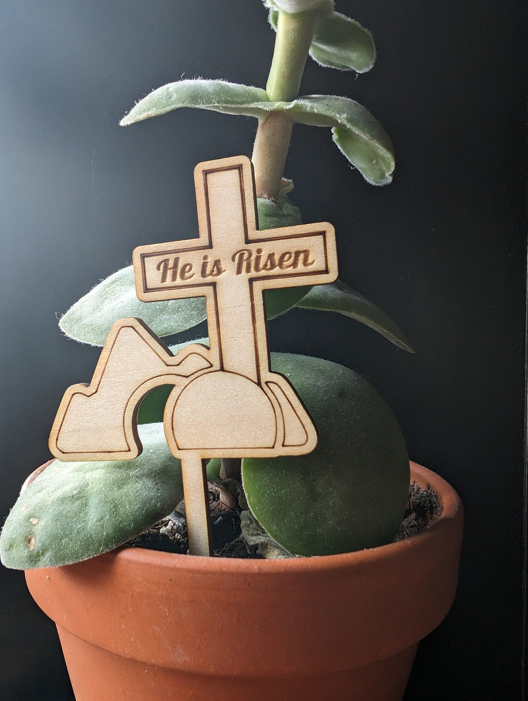 Empty Tomb he is Risen Decoration With Cross, Resurrection Garden ...