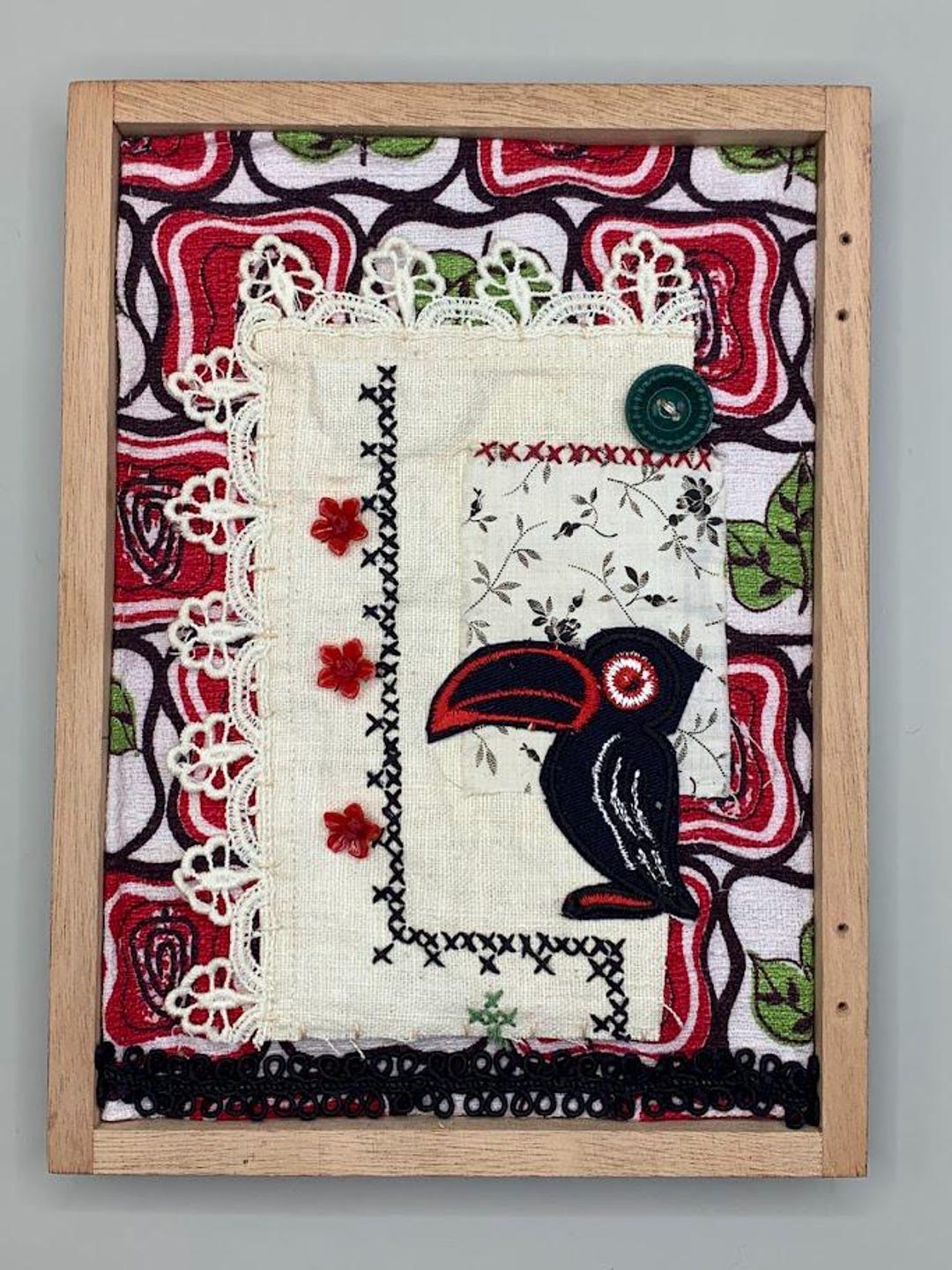 Toucan Patch Fabric Collage - Etsy