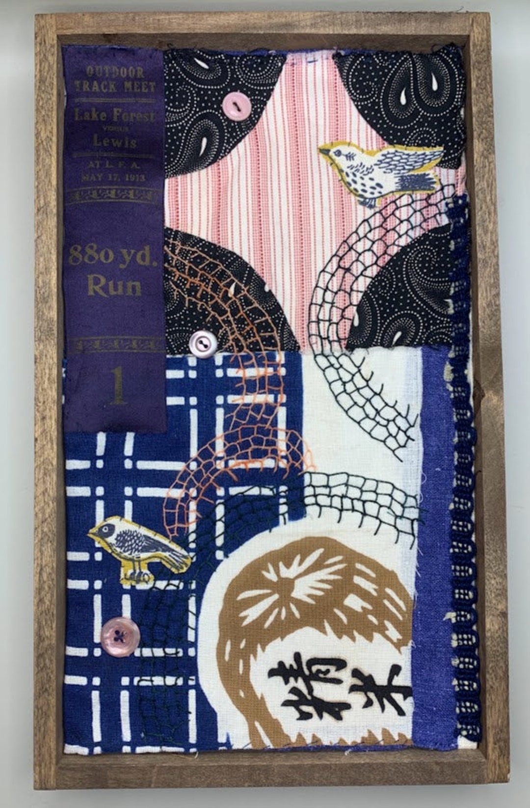 800 Yard Bird Fabric Collage - Etsy