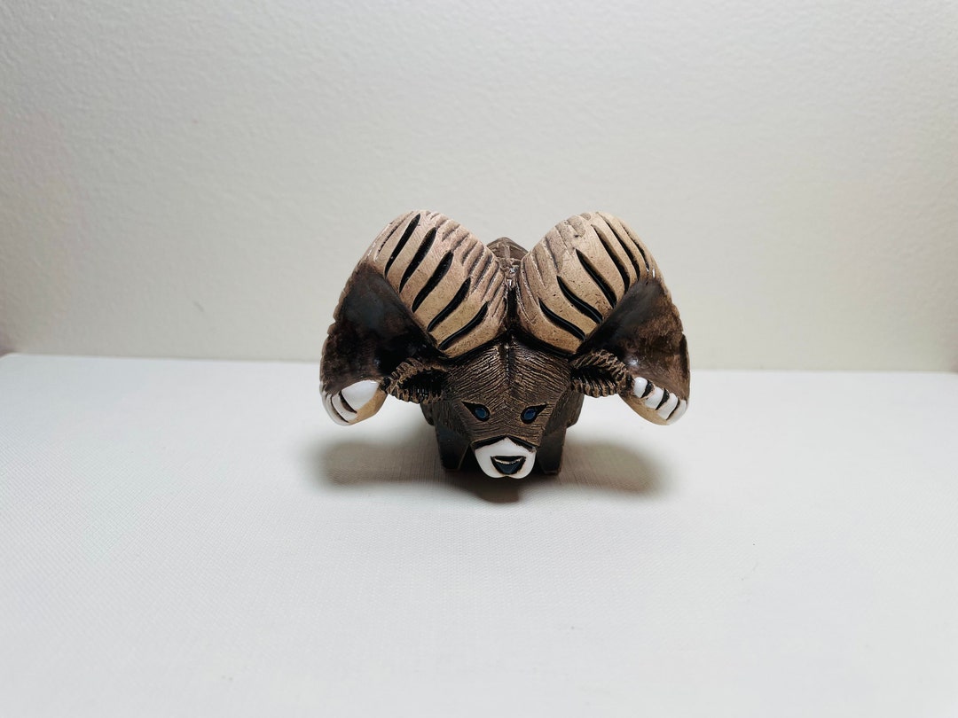 Vintage Artesania Rinconada Big Horn Sheep Clay Figurine Animal ...