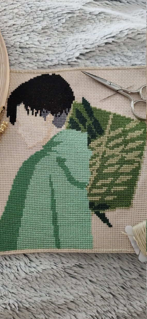 Cross Stitch Pattern Levi Minimalist | Etsy